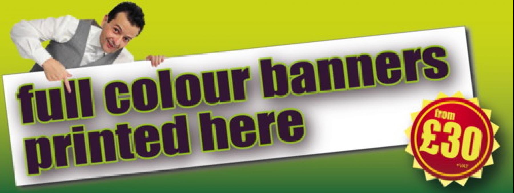 Single colour banner, or full colour? Your choice! | Sign UK